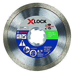 Bosch GWX10-45PE 4-1/2 In. X-LOCK Ergonomic Angle Grinder with Paddle Switch with Bosch DBX4543S Diamond Blade