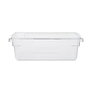 Rubbermaid Commercial Products,Polycarbonate Food Storage Box/Tote for Restaurant/Kitchen/Cafeteria, 3.5 Gallon, Clear (FG330900CLR) (Pack of 2)