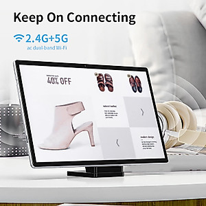 128GB Computer Tablets, 8GB RAM Octa Core CPU, 10inch Android11 Business Tablet PC, 16MP Camera, 8800mAh Battery, 2.4G 5G WiFi Tablet, 4G Network Calling Phone Tablets, Silver