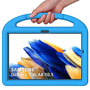 SUPLIK Kids Case for Samsung Galaxy Tab A8 10.5 inch 2022, Galaxy Tab A8 10.5" Case with Screen Protector, Shockproof Handle Stand Protective Cover for Tab A8 10.5 Tablet (SM-X200/X205/X207), Blue