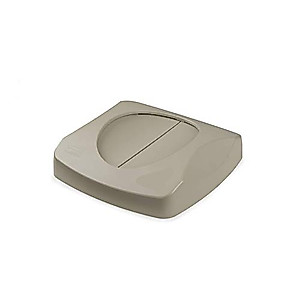 Rubbermaid Commercial Products Untouchable Trash/Recycling Swing Lid, Beige, Compatible with 23-Gallon Untouchable Containers