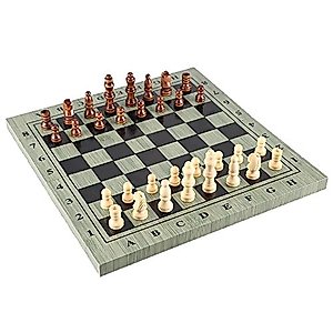 Chess Set International Chess Set Portable Folding Wooden Chess Board Chess Game for Travel Party Family Activities Chess Game Board Set (Color : S1)