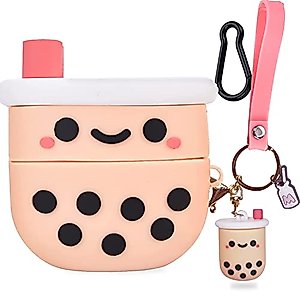 AirPods Pro 2 Case Cute with Boba Keychain,AirPods Pro 2nd Generation Case Cover 2022,Pink Boba Tea AirPod Pro 2 Cases Only Cute AirPods Pro 2Case for Girls Women (AirPod Pro 2 Case)