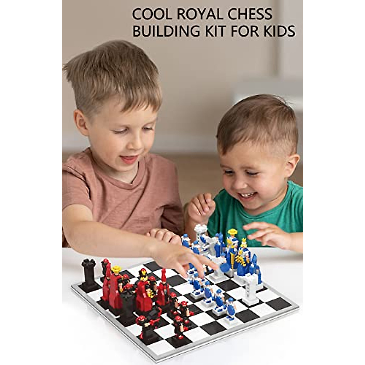 Koowants Cool Royal Chess Building Kit Themed Chess Sets for Loved One,Building Block Chess with Cute Royal Minifigures as a Great Chess Gift Ideas,Collection Chess Building Sets for Home Decor