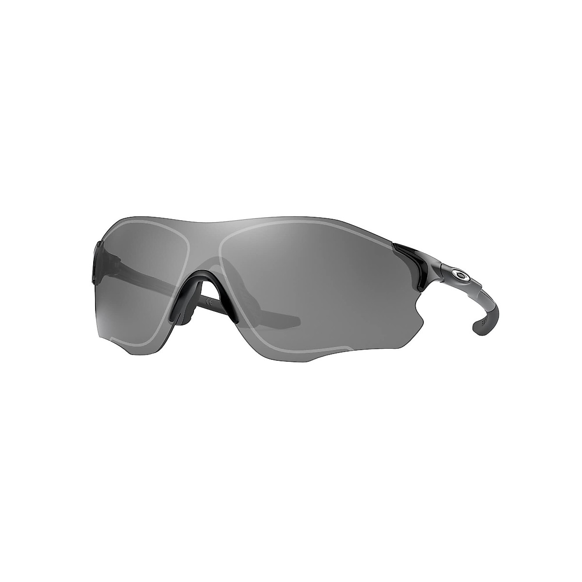 Oakley Men's OO9313 EVZero Path Low Bridge Fit Rectangular Sunglasses, Polished Black/Prizm Black, 38 mm
