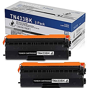 VIT 2 Pack TN433 TN-433 TN433BK TN-433BK Black High Yield Toner Compatible Toner Cartridge Replacement for Brother MFC-L8610CDW L8690CDW L8900CDW L970CDWT L9570CDW DCP-L8410CDW Printer