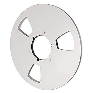 14 10 Inch Empty Tape Reel, Recording Tape Reel Convenient Aluminum Alloy Universal 3 Hole Empty Disc Opening Machine Parts for Reel Tape Recorder Accessory (Silver)