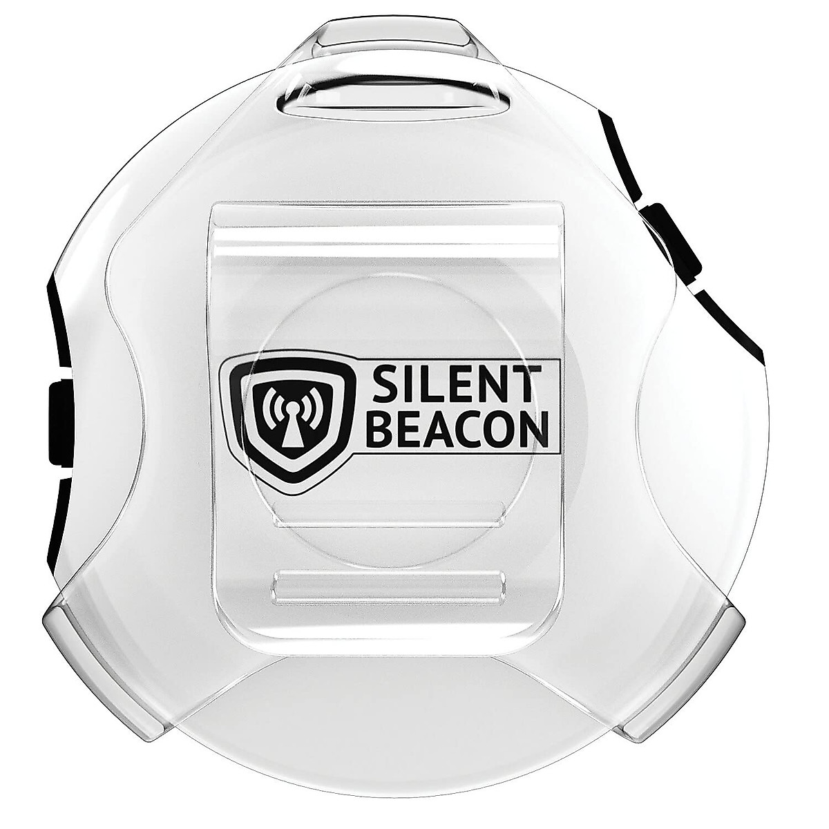 Silent Beacon Panic Button Safety Device: App-Enabled Bluetooth GPS Location Tracker & 2-Way Phone Calls, Speaker & Microphone, Custom Alerts, Rechargeable USB, Key Finder Wearable - NO fees (White)