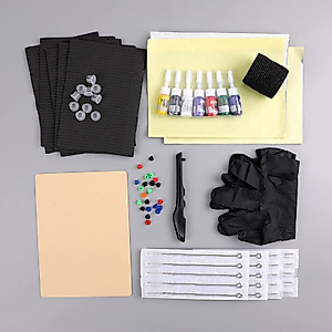 HAWINK Tattoo Kit Tattoo Pen Kit Poke a Stick Tattoo Hand Tool Kit with 7 Ink 20 PCS Needles GK-HW803TN01-1