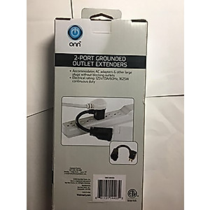 Omn 2port grounded outlet extenders 3 pk