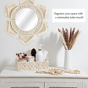 HARPER ROWS Macrame Storage Baskets for Decorative Boho Bathroom - Toilet Paper & Toilet Tank Basket Organizer - Kitchen Pantry Organization Bins - Baby Gift, Nursery Decor – Cute & Durable (Set of 2)