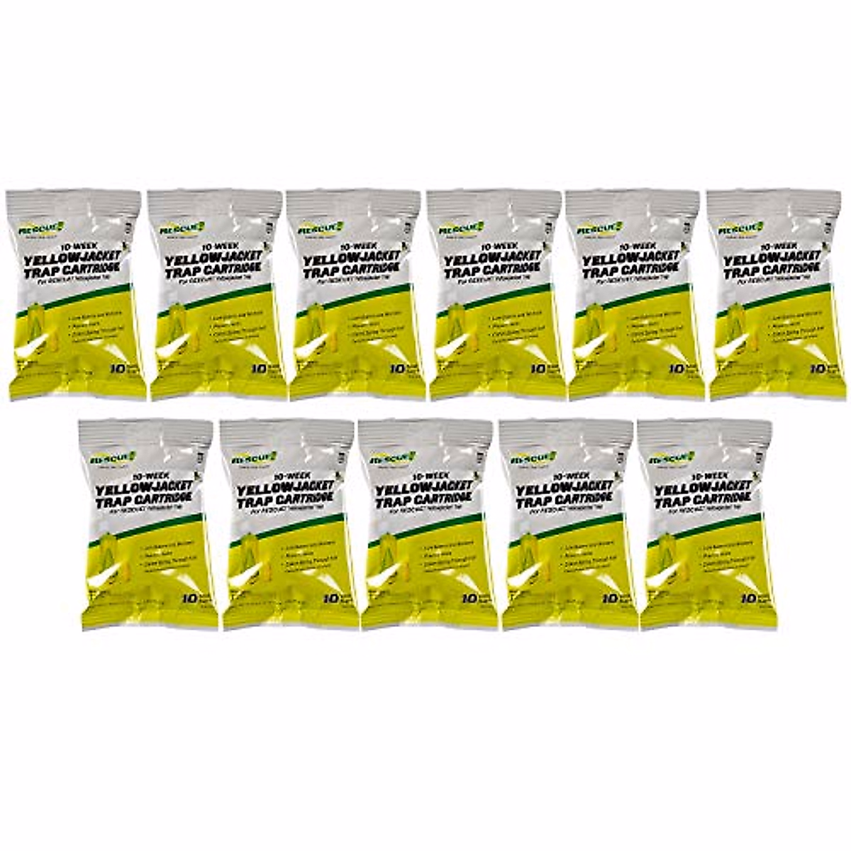 RESCUE! Yellowjacket Attractant Cartridge (10 Week Supply) – for RESCUE! Reusable Yellowjacket Traps - (11 Pack)