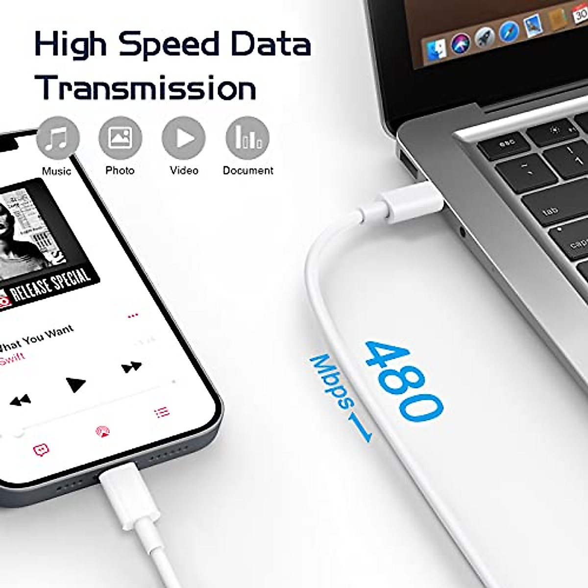 iPhone 12 13 14 Fast Charger,【Apple MFi Certified】 2-Pack 20W Type C Fast Charger Block with 6FT USB-C to Lightning Cable Compatible with iPhone 14 13 12 11 Pro Max/Pro/Plus/Mini/Xs Max/XR/X, iPad
