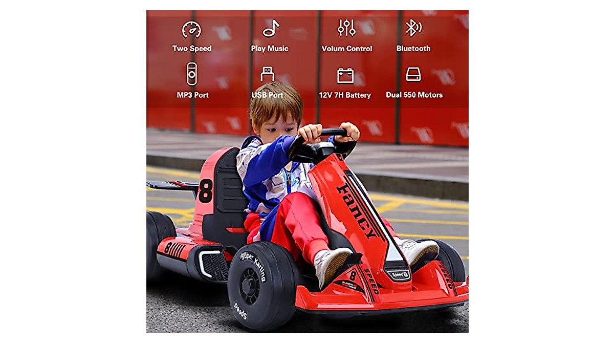 Fisca Electric Ride On Go Kart for Kids - Fun & Safe Driving