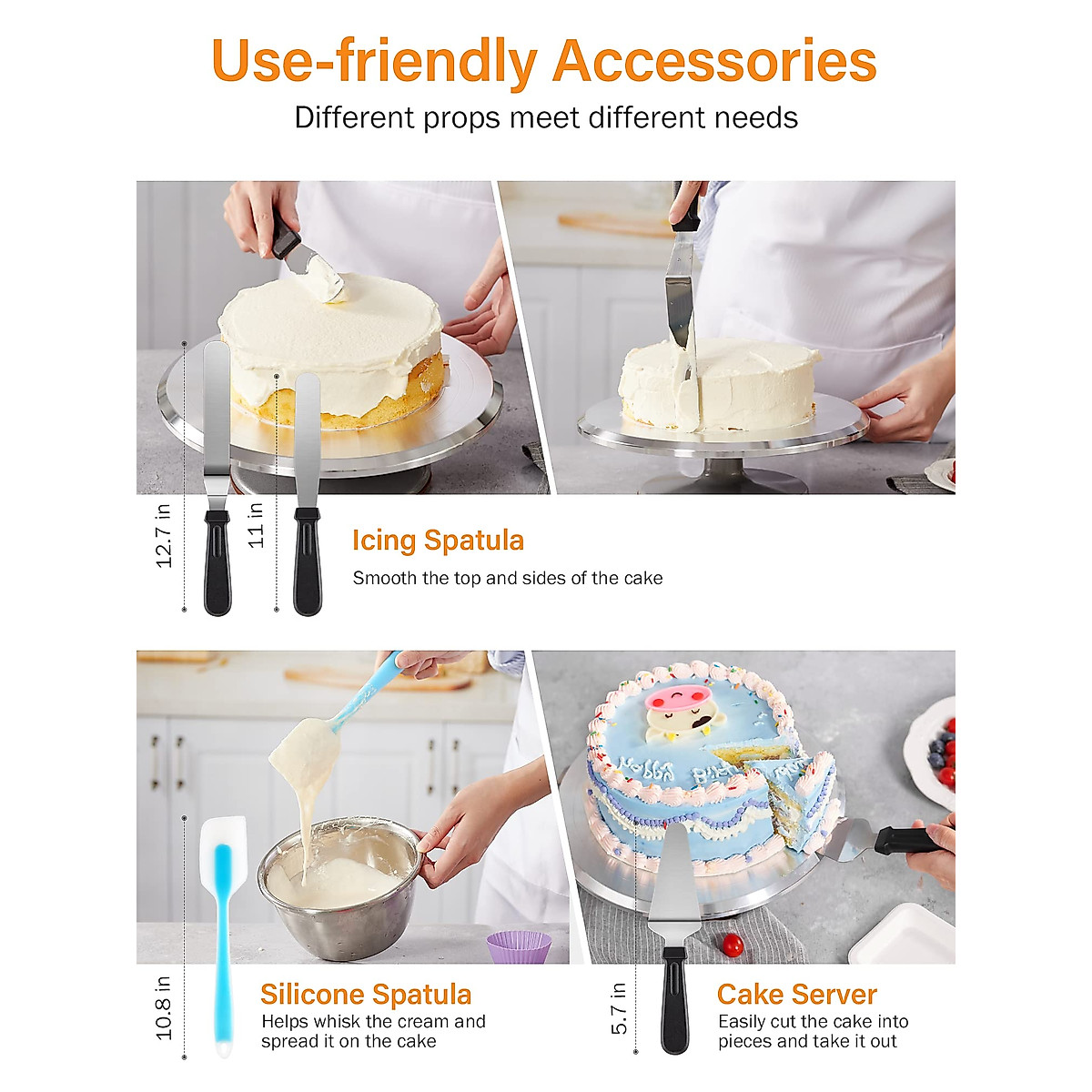 Kootek 177 Pcs Cake Decorating Kits and Cake Boards Drum 12 Inch