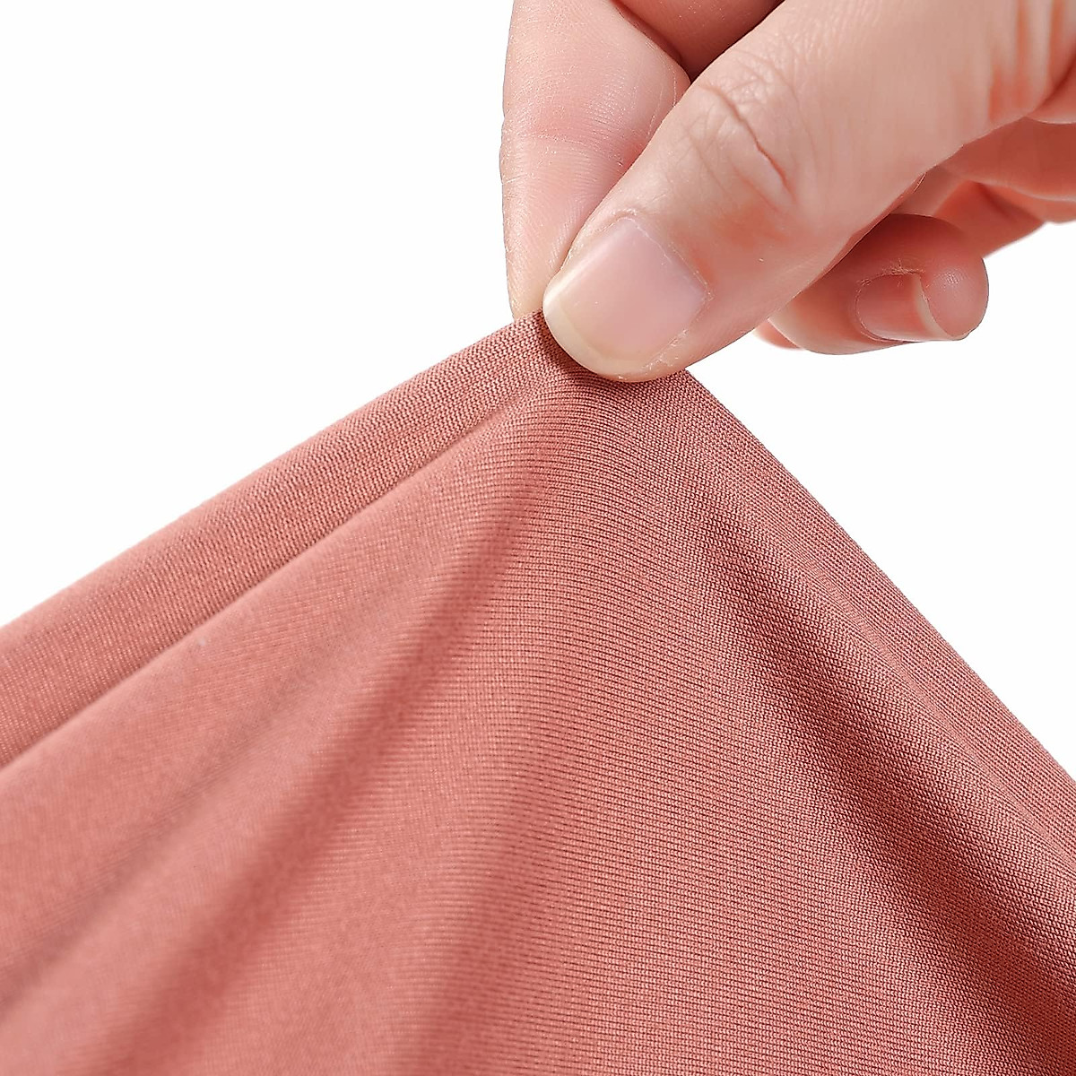 Bayceen Stretchy Swaddle Blanket for Newborns Baby Girl Swaddle and Headband Set Receiving Blanket 35 x 35 inches Swaddle Set (Blush)