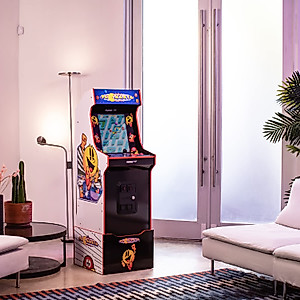 ARCADE1UP- BANDAI NAMCO Legacy Entertainment Arcade Game PAC-Mania Edition, includes Hardware, Riser