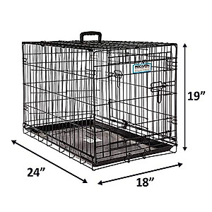 Precision Pet Products Two Door Provalue Wire Dog Crate, 42 Inch, For Pets 70-90 lbs, With 5-Point Locking System