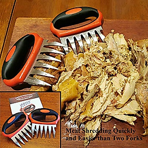 DflowerK Meat Shredding Claws Stainless Steel Shredder Claws BBQ Meat Forks, Perfect for Shredding Handing Pulling Pork Chicken Beef Turkey