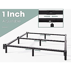 RLDVAY Full-Size Bed-Frame, 9 Inch Metal Bed-Frame-Full for Box Spring, Quick & Easy Assembly, Heavy Duty Full Bed Frame Noise Free, Black