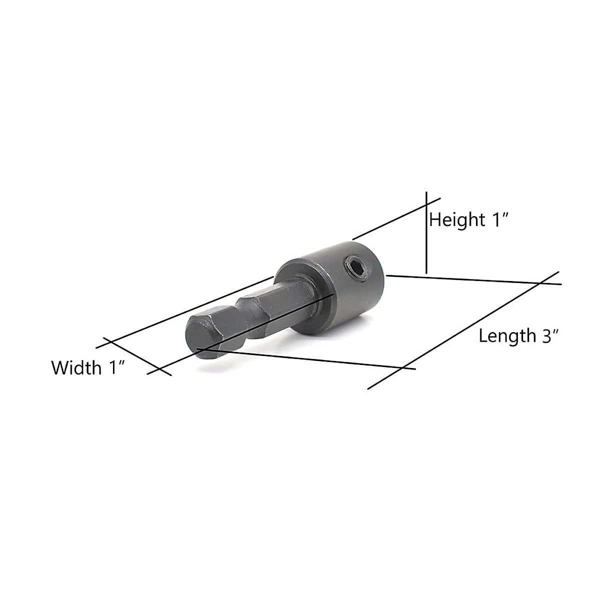 Big Horn 13225 1/4" Adjustable Quick-Change Hex Shank Adapter for 3/16" Countersink & Tapper Point Drill Bit (Shank only W/O Bit)