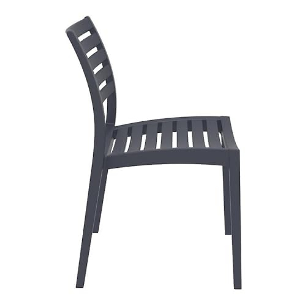 Compamia Ares Outdoor Patio Dining Chair in Dark Gray (Set of 2)