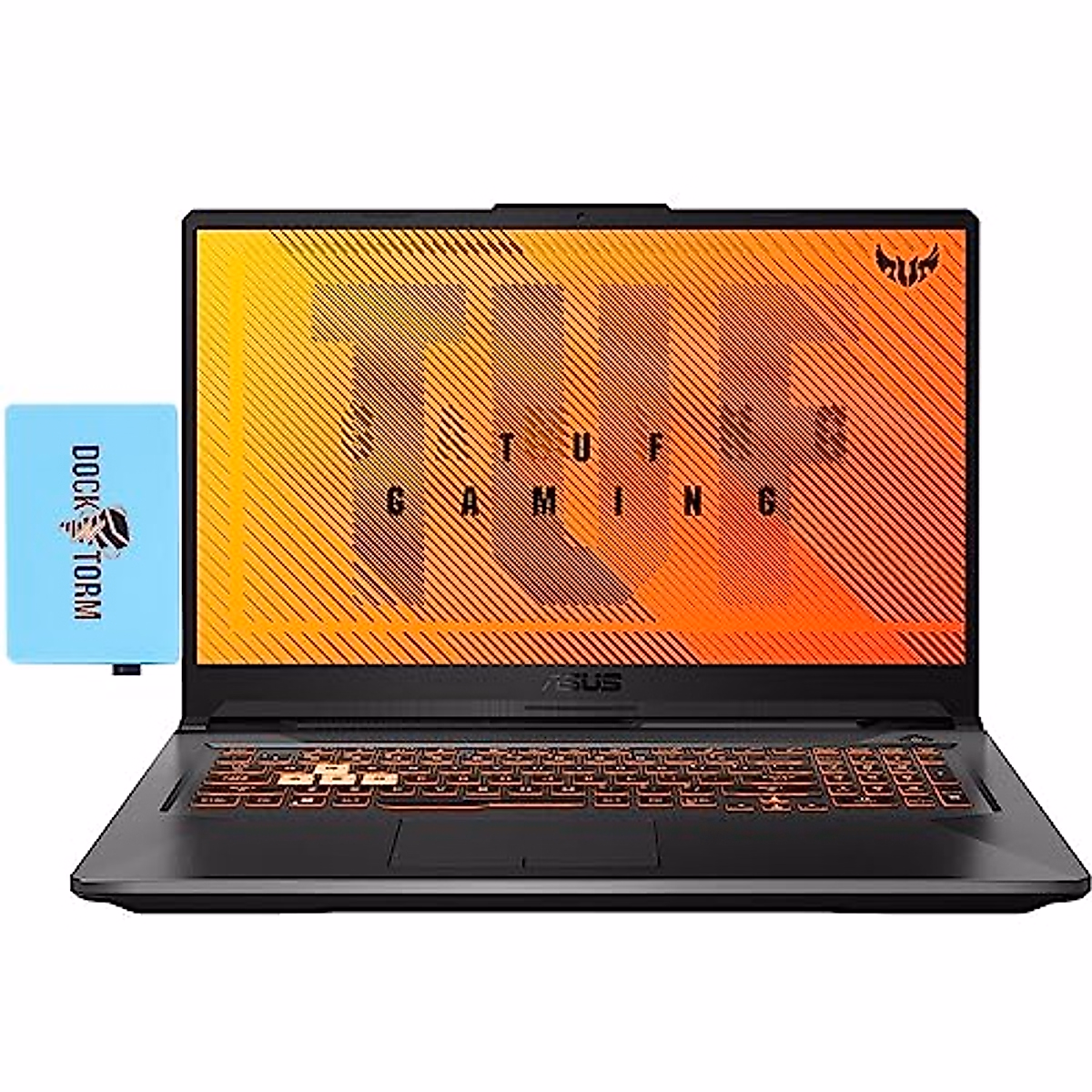 ASUS TUF Gaming A17 Gaming & Entertainment Laptop (AMD Ryzen 5 4600H 6-Core, 16GB RAM, 512GB PCIe SSD, GeForce GTX 1650, 17.3" 144Hz Full HD (1920x1080), WiFi, Win 11 Home) with Dockztorm Hub