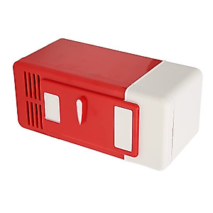 PUSOKEI Car Fridge, Isolated Cooling, Mini Fridge with Cooling and Heating Function, USB Powered, Energy Saving Semiconductor, Low Decibel, for Cosmetics Beverages(red)