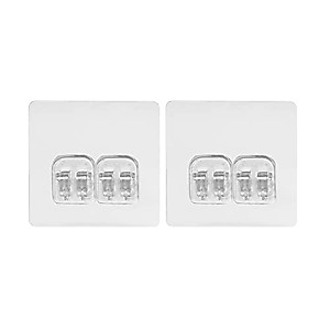 NORSCYRT Shower Caddy Adhesive Replacement Hook Stickers for No Drilling Shower Shelf Basket Corner Shower Organizer (2 PACK 2 HOOKS)