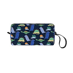 OPZAEUV Cute Dinosaur Fashionable Pencil/Pen Case, Portable Stationery With Zipper For Teenage Men Women, Pencil Pouch Cosmetic Storage Bag