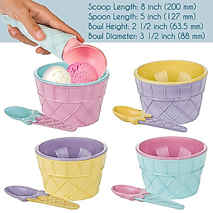Crystalia Ice Cream Dessert Sundae Bowls, Small Plastic Reusable Ice Cream Cups, BPA-Free, Set of 9, 5 fl oz