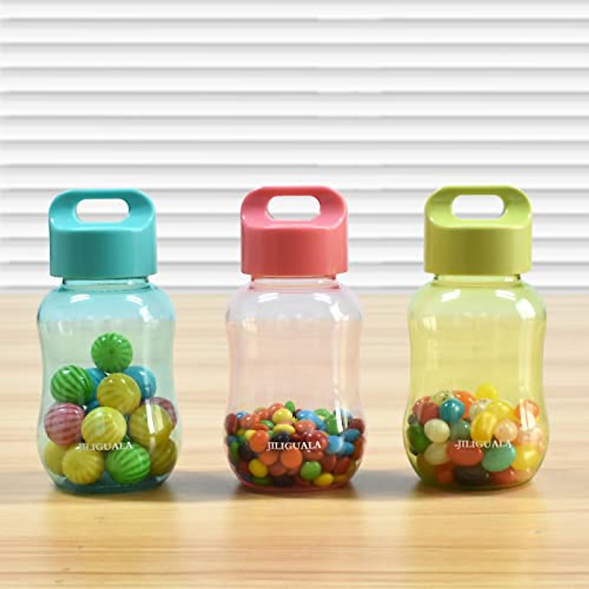 UPSTYLE Mini Plastic Coffee Travel Mugs Water Bottle Sports Water Bottle Cup for Milk, Coffee, Tea, Juice Size 180ml (6oz), Pack of 3