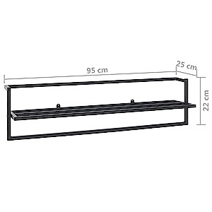 MINERWALL Towel Rack Black 37.4"x9.8"x8.7" Iron,Convenient Shelf Allows for Easy Access to Frequently Used Towels Bathroom Accessories