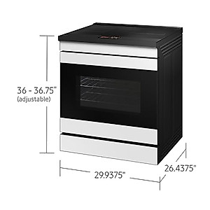 Samsung Bespoke 6.3 cu. ft. Smart Slide-In Induction Range with AI Home & Smart Oven Camera, White Glass, NSI6DB990012AA