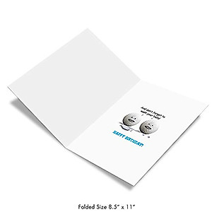 The Best Card Company - 1 Large Birthday Card with Envelope (8.5 x 11 Inch) - Fun Wordy Celebration Card for Birthdays - Golfing Tips J9002BDG