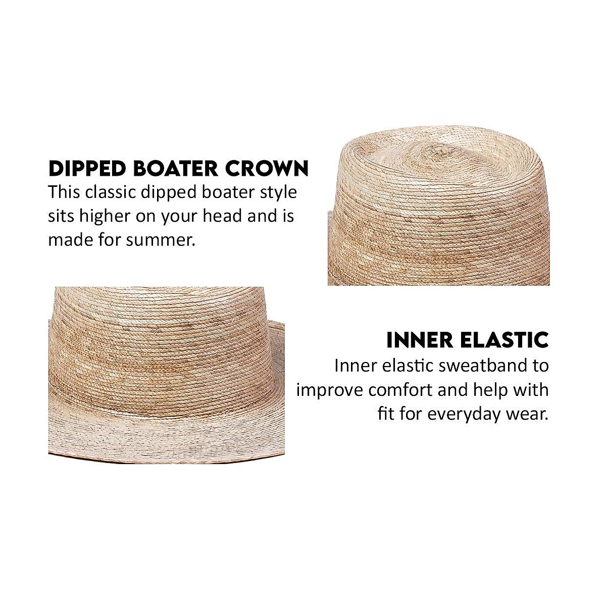 Lack of Color Women's Palma Boater (Natural, Small/Medium)