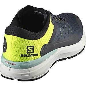 Salomon Sonic 3 Confidence Road Running Shoes for Men, Ebony/White/Safety Yellow, 7