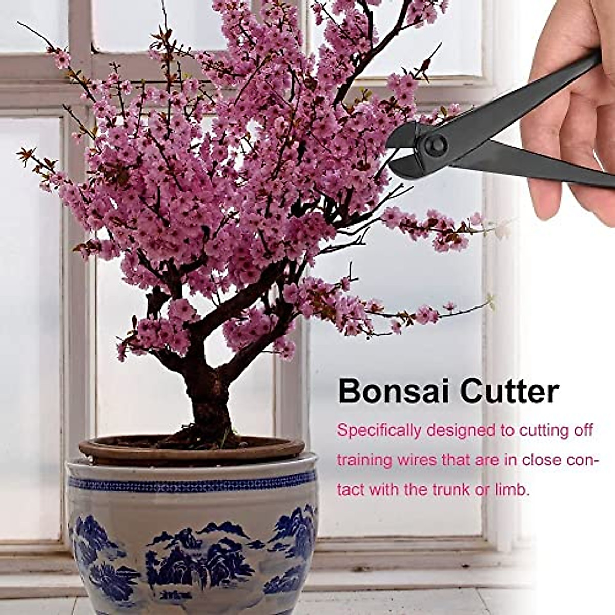 Yosoo Branch Cutter, 8.27Inch Professional Grade Manganese Steel Bonsai Cutter Multi-functional Alloy Wire Cutters Black