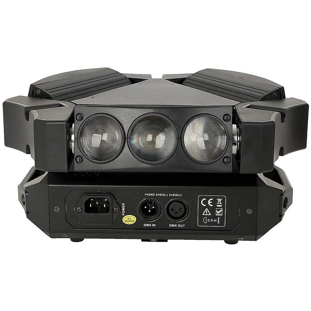 Dj Lights Rainbow Disco Light, 9x3W RGB LED Moving Head Dj Light Stand, Professional Disco Lights Dj Rave Light Rotating Party Lights Dj Dance Floor Lights Sound Activated Spider Beam Light