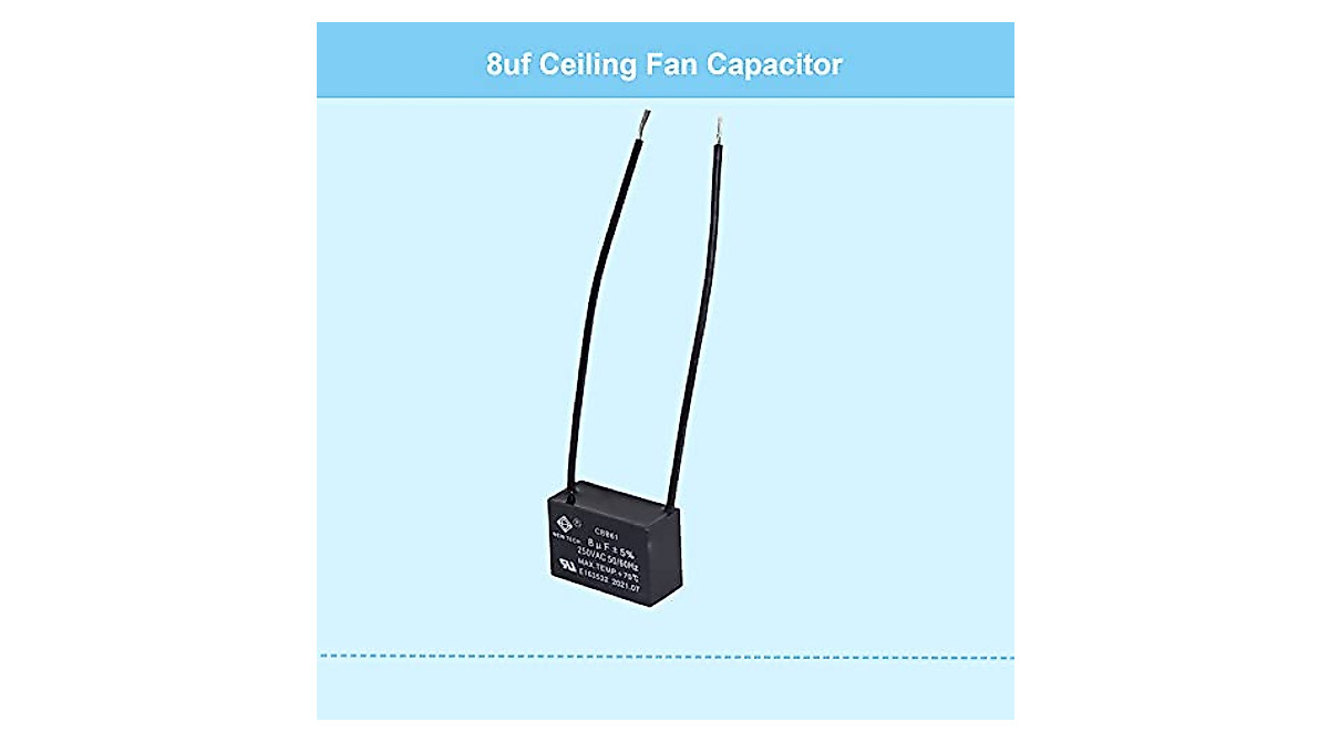 PODOY CBB61 8uF Ceiling Fan Capacitor - 250VAC 50/60Hz | Reliable & Safe