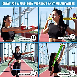 Resistance Bands for Working Out,Set of 5 Resistance Loop Exercise Bands,Elastic Workout Bands for Women and Man Home Gym Yoga Strength Training Exercise Equipment Essentials Fitness Accessories