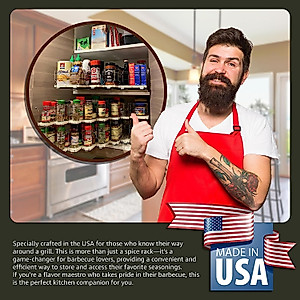 Vertical Spice Cabinet Mounted Spice Rack Drawer - Pull Out Cabinet Organizer - Cupboard Organizers & Storage - Pantry Shelf -45 Half Sized Jars, 3 Drawers, 2 Tiers (6.9" W x 9.25" H x 10.6" D, Cream)