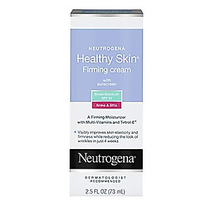 Neutrogena Healthy Skin Glycerin & Green Tea Firming Face Cream Moisturizer & Neck Cream with SPF 15 Sunscreen - Anti Wrinkle Cream, Face Moisturizer for Dry Skin & Neck, 2.5 fl. oz