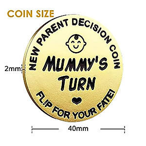 Neatbuddy Funny New Mom Gifts for Women,Pregnancy Gifts for First Time Moms,New Dad Gifts,New Baby Gift for New Parents to Be Birthday Gift (Gold)