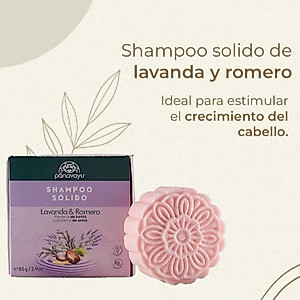 Shampoo natural de Romero | Rosemary Bar Shampoo and Conditioner Bar for Hair Growth | Shampoo Bar & Conditioner Bar for Strengthening Hair + 2 Travel Tins | Eco Friendly | No wasted | PANAVAYU