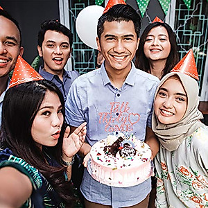 Talk Thirty to Me Banner Happy 30th Birthday Anniversary Banner and Cake Topper Triangle Flag Banner for Men Women 30th Birthday Party, Pre-Strung (Pink)