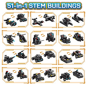 HISTOYE 2 in 1 Excavator or Robot Building Toys Kit Building Blocks Set for Kids 6-12 Erector Set for Boys Age 8-12 Engineering STEM Projects Building Toy Gift for 6 7 8 9 10 11 12 Year Old Boys Kids