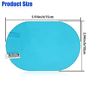 4 Pieces Car Rearview Mirror Film, HD Nano Clear Protective Sticker Film, Waterproof Rainproof Antifogging for Car Mirrors and Side Windows, Car Trucks SUVs Safe Driving