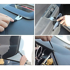 Auto Trim Removal Tool Metal for Car, Door Panel Dashboard Radio Audio Navigation Installer, Upholstery Fastener Disassembly Pliers Interior Exterior Replace Pry Clip Home