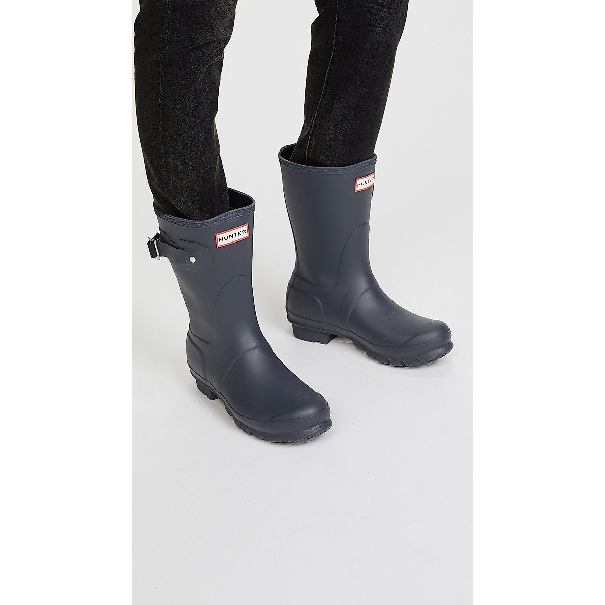 Hunter Women's Original Short Rain Boot,Navy Matte,10 B(M) US